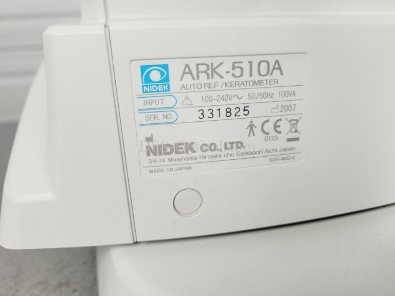 NIDEK Automatic Refractometer Keratometer ARK-510A BRI221